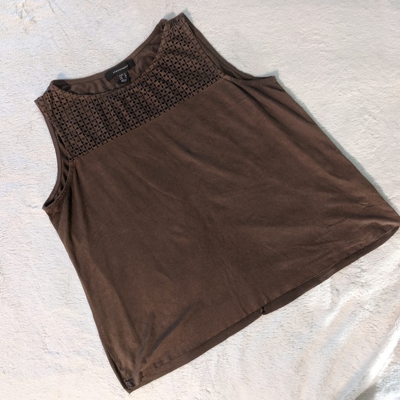 Atmosphere | Tops | Atmosphere Faux Suede Laser Cut Tank | Poshmark